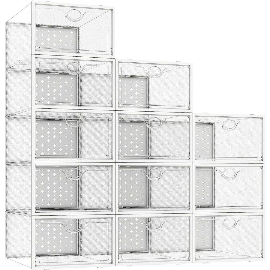 Shoe Storage Boxes, Shoe Organizer for Closet Clear, Shoe Boxes Clear ...