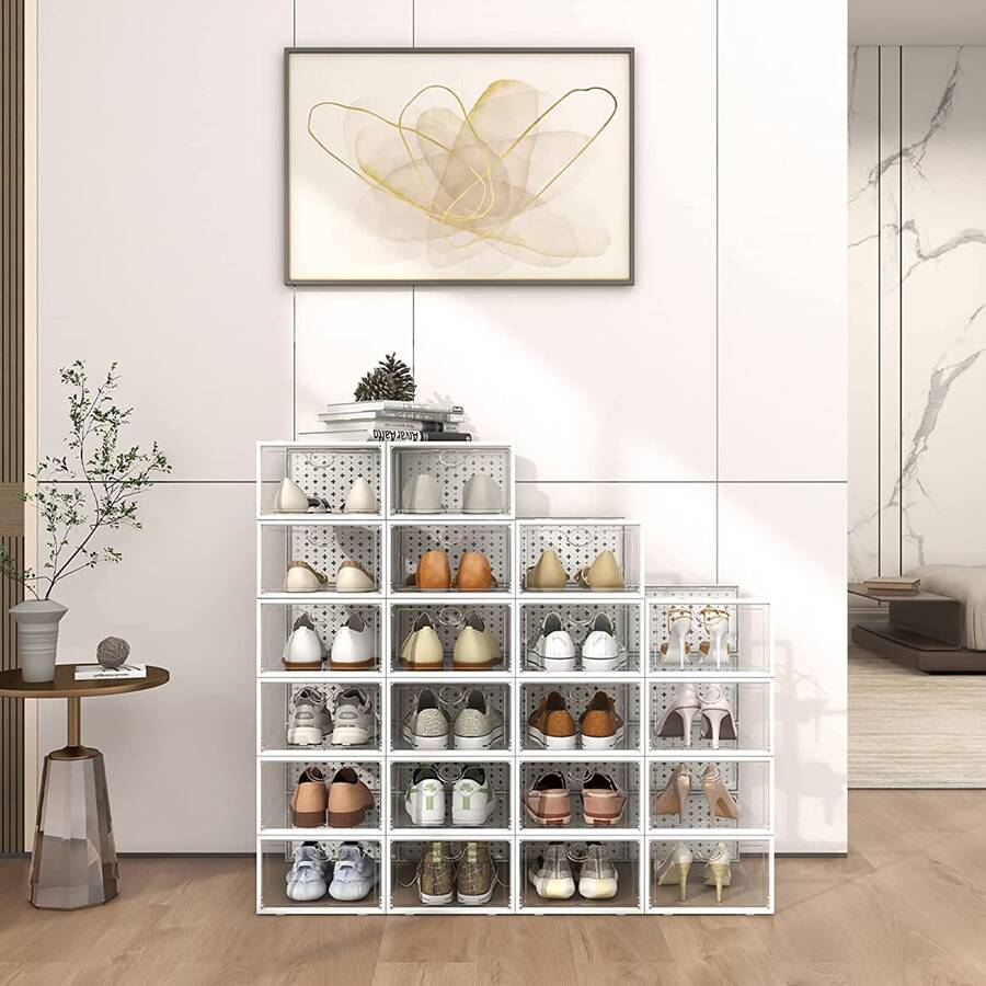 Shoe Storage Boxes, Shoe Organizer for Closet Clear, Shoe Boxes Clear ...