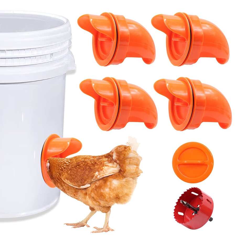 Automatic Poultry Feeders Waterproof No Waste Diy Chicken Duck Feeder ...