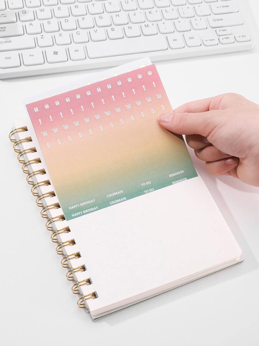 Coil-bound Yearly Planner Notebook, 2024 With Sections For Note-taking ...