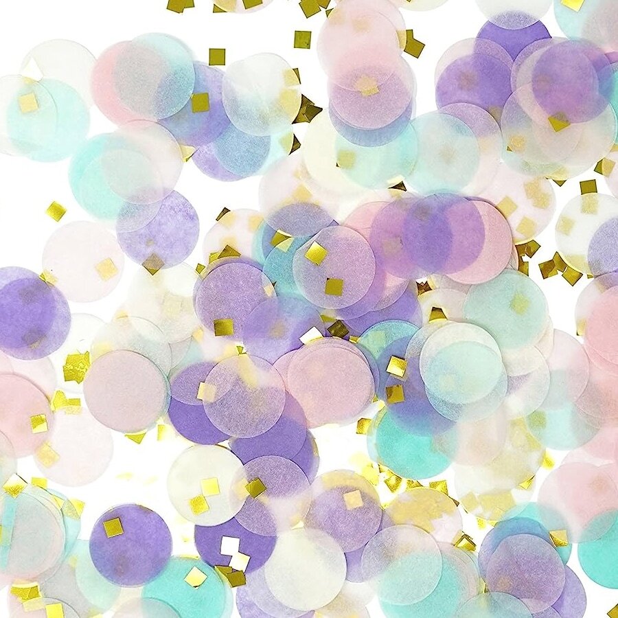 1pc Confetti Filled Balloon Cube With Round Confetti For Party Table ...