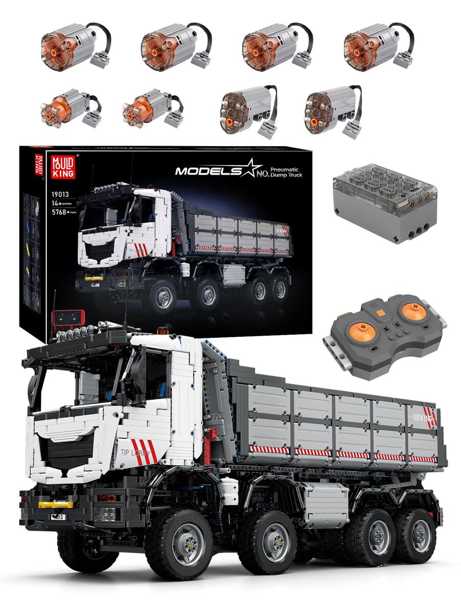 Mould King 19013 Engineering Dump Truck 8x8 Wheels Building Blocks ...