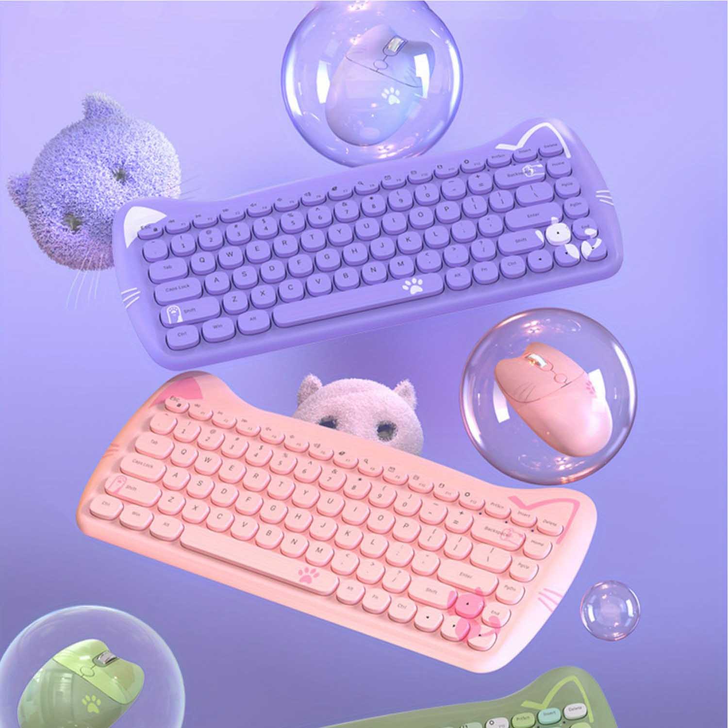 A3060 2.4G Pink Wireless Keyboard And Mouse Kit Keyboard And Mouse ...