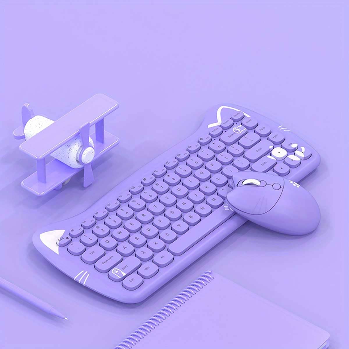 A3060 2.4G Purple Wireless Keyboard And Mouse Kit Keyboard And Mouse ...