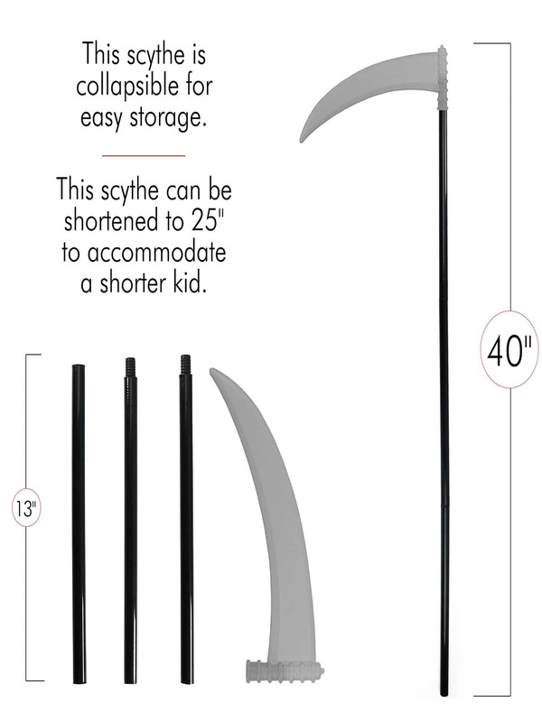 1pc Grey Death Scythe Staff - Death Costume Accessory Weapon, Scythe ...