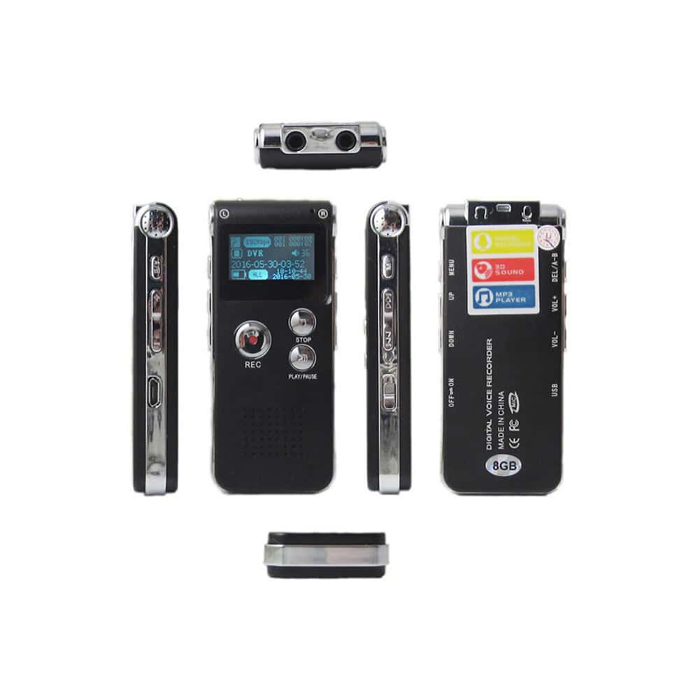 Voice Record Mini 8GB Digital Sound Audio Recorder Dictaphone MP3 ...