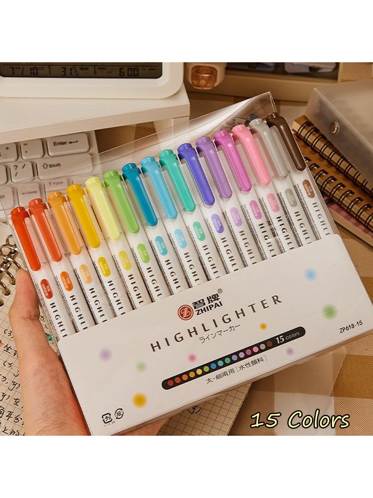 1set Highlighter Pen Set, Dual-ended Portable Multifunctional ...