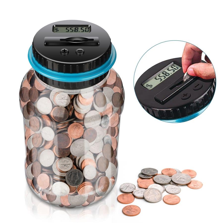 Digital Coin Counting Money Jar With 800+ Coin Capacity For Child ...