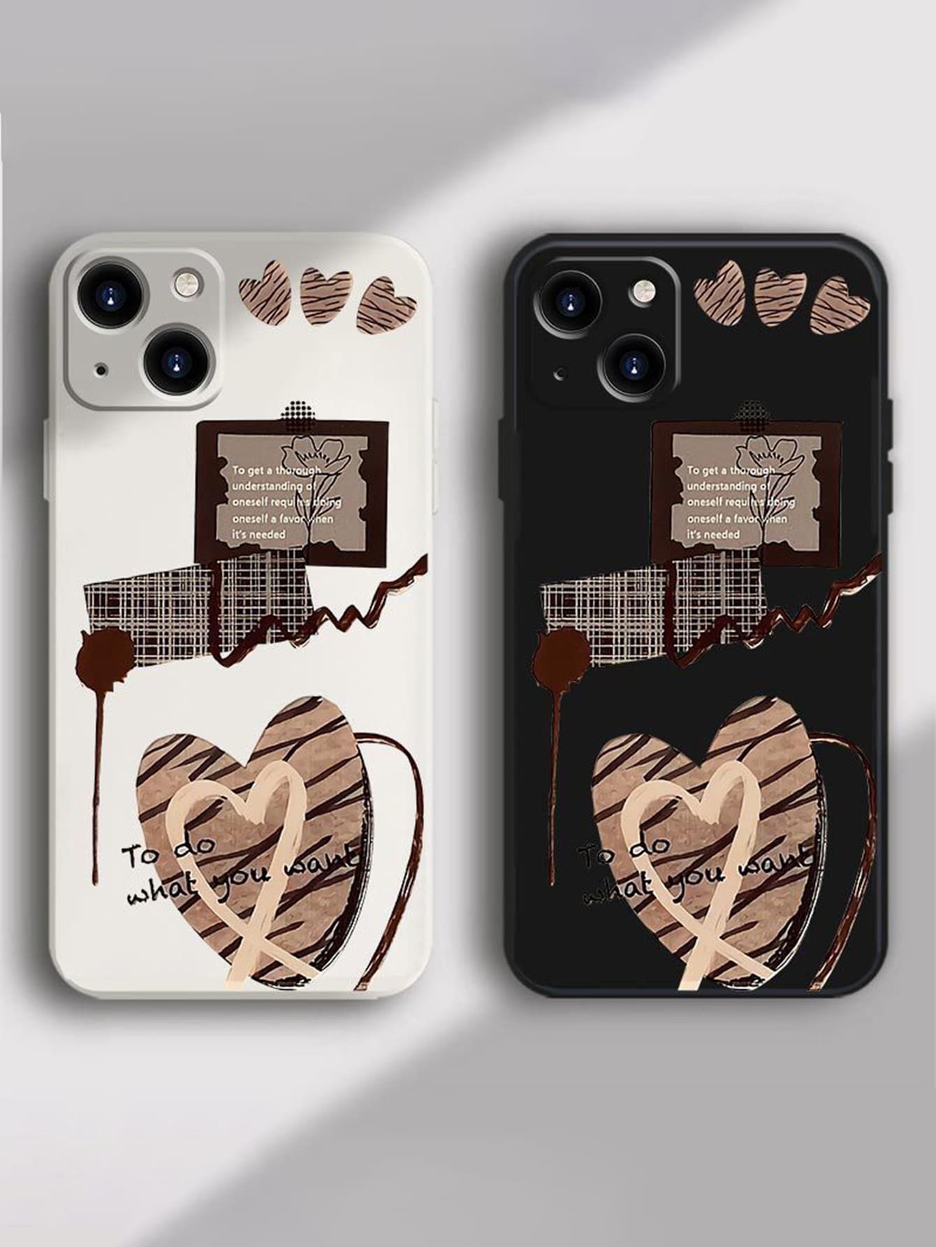 2pcs Heart Pattern Phone Case | SHEIN USA