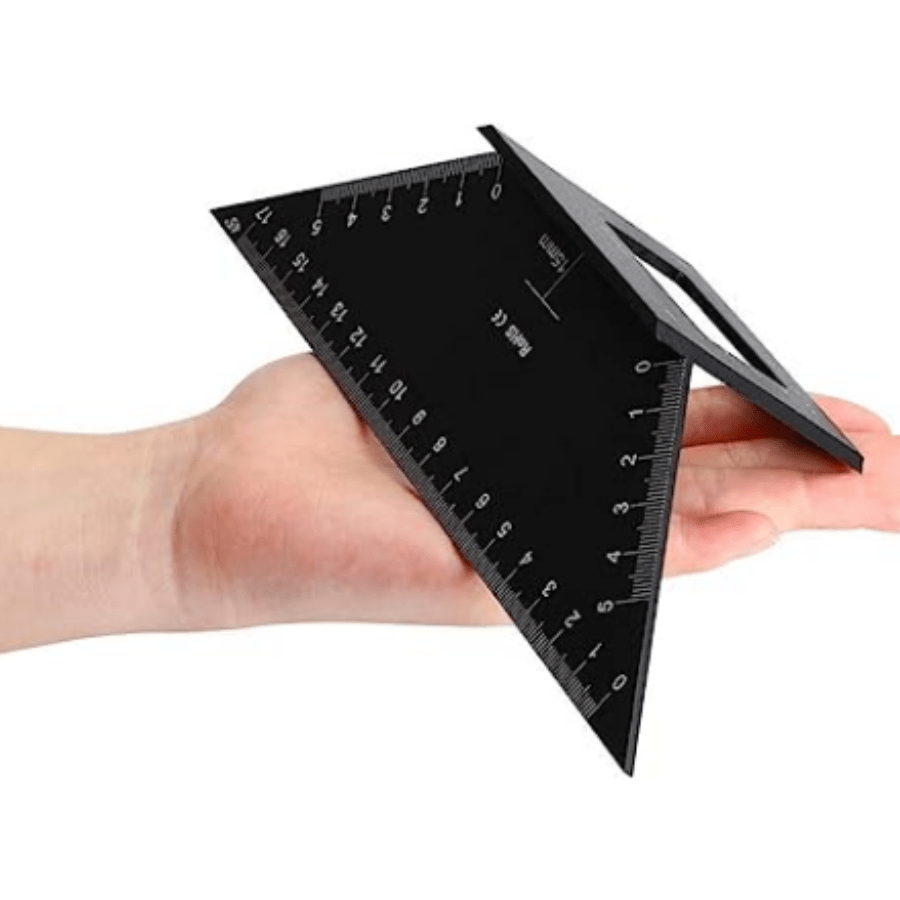 1pc Multifunctional Aluminum Alloy Angle Ruler Silver Straight Edge ...