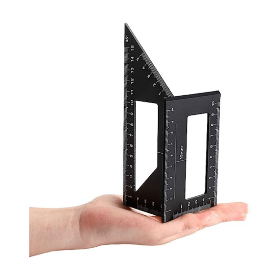 1pc Multifunctional Aluminum Alloy Angle Ruler Silver Straight Edge ...
