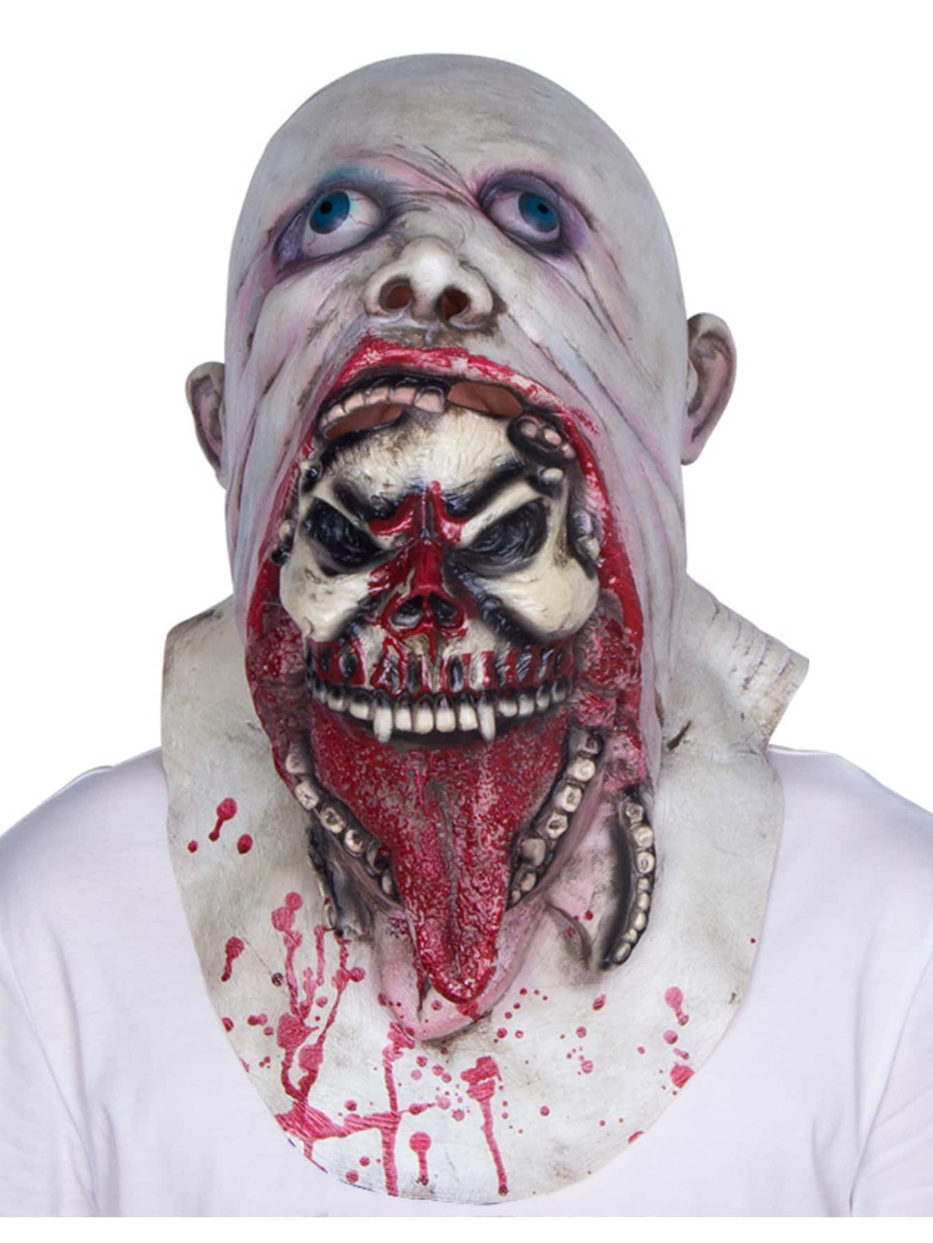 Blurp Horror Charlie Zombie Mask Latex Gruesome Creepy Parasite Costume ...