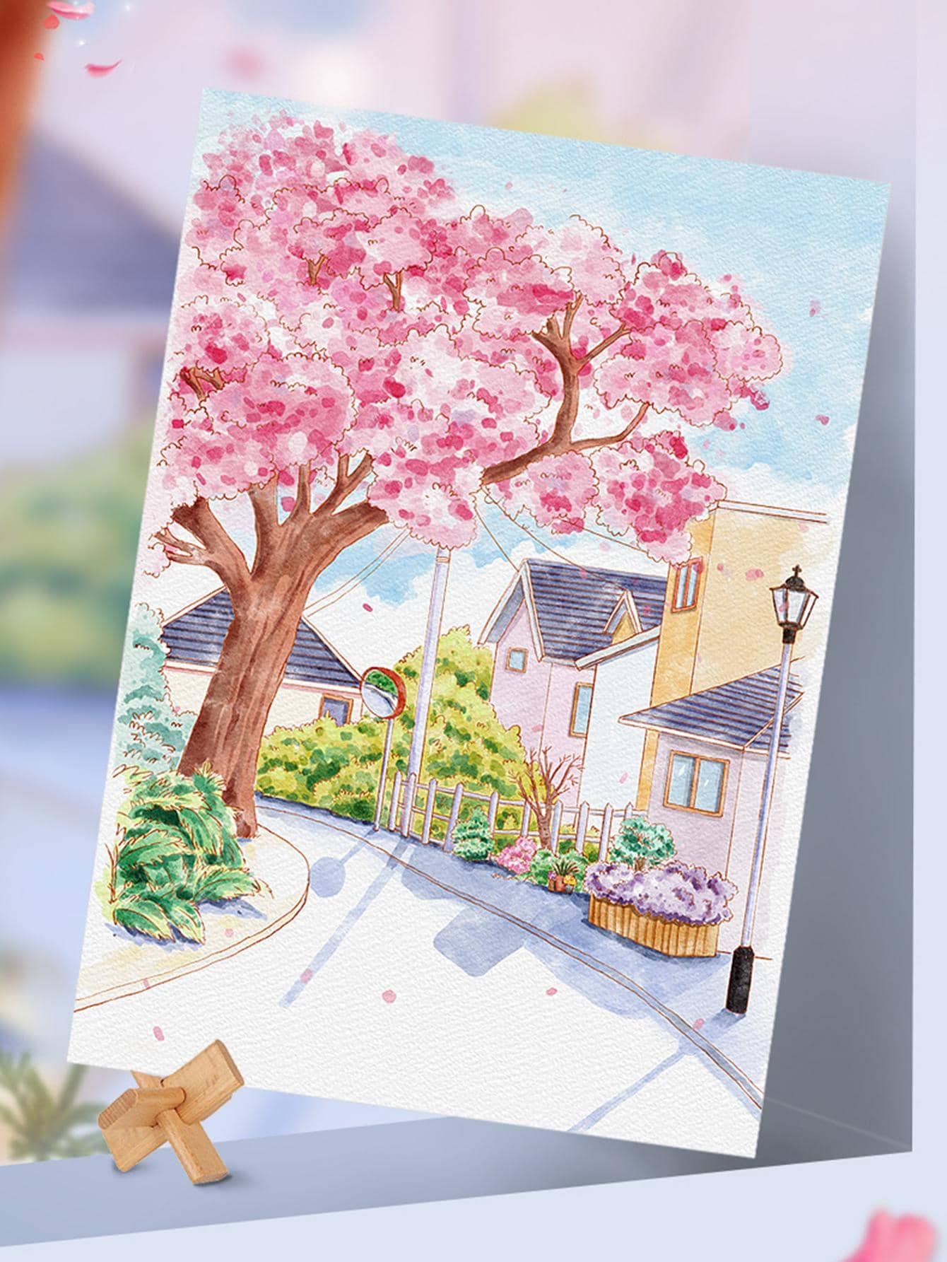 1pc Creative Watercolor Coloring Book With Cartoon Design, Color Paint ...