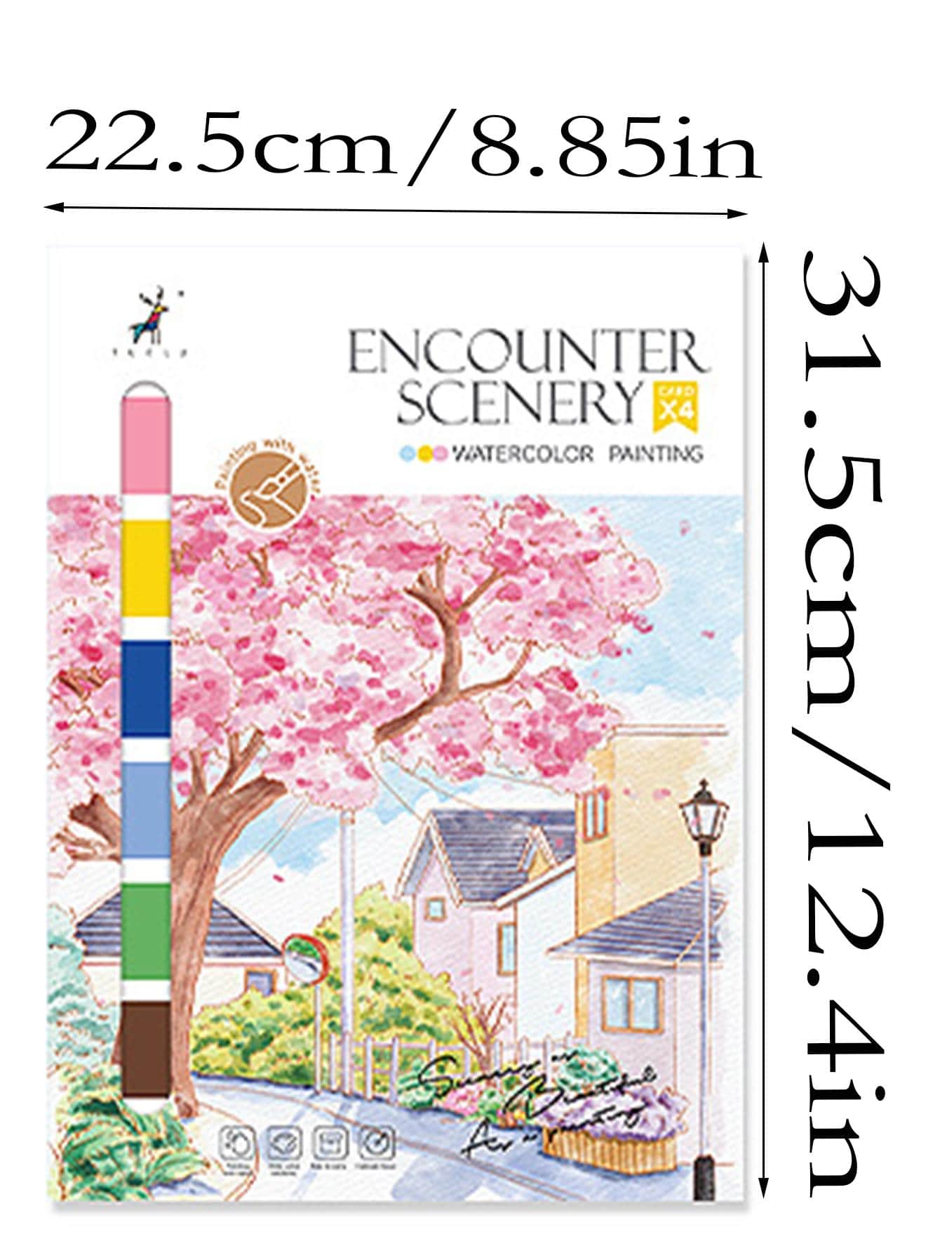 1pc Creative Watercolor Coloring Book With Cartoon Design, Color Paint ...