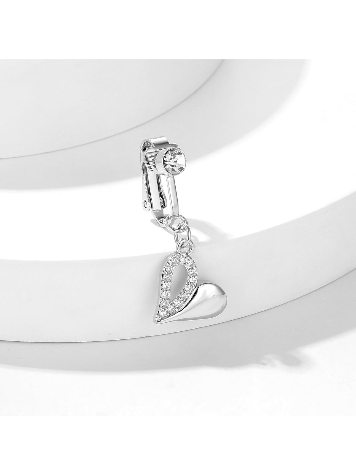 Fake Belly Heart Fake Belly Piercing Heart Clip On Umbilical Navel Fake ...