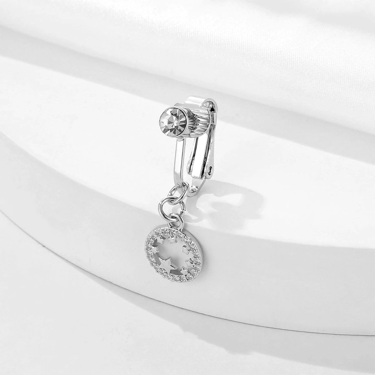 Non-Piercing Star Fake Belly Piercing Clip On Umbilical Navel Fake ...