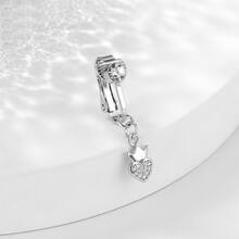 no-piercing corona con corazón falso vientre perforación clip en ...