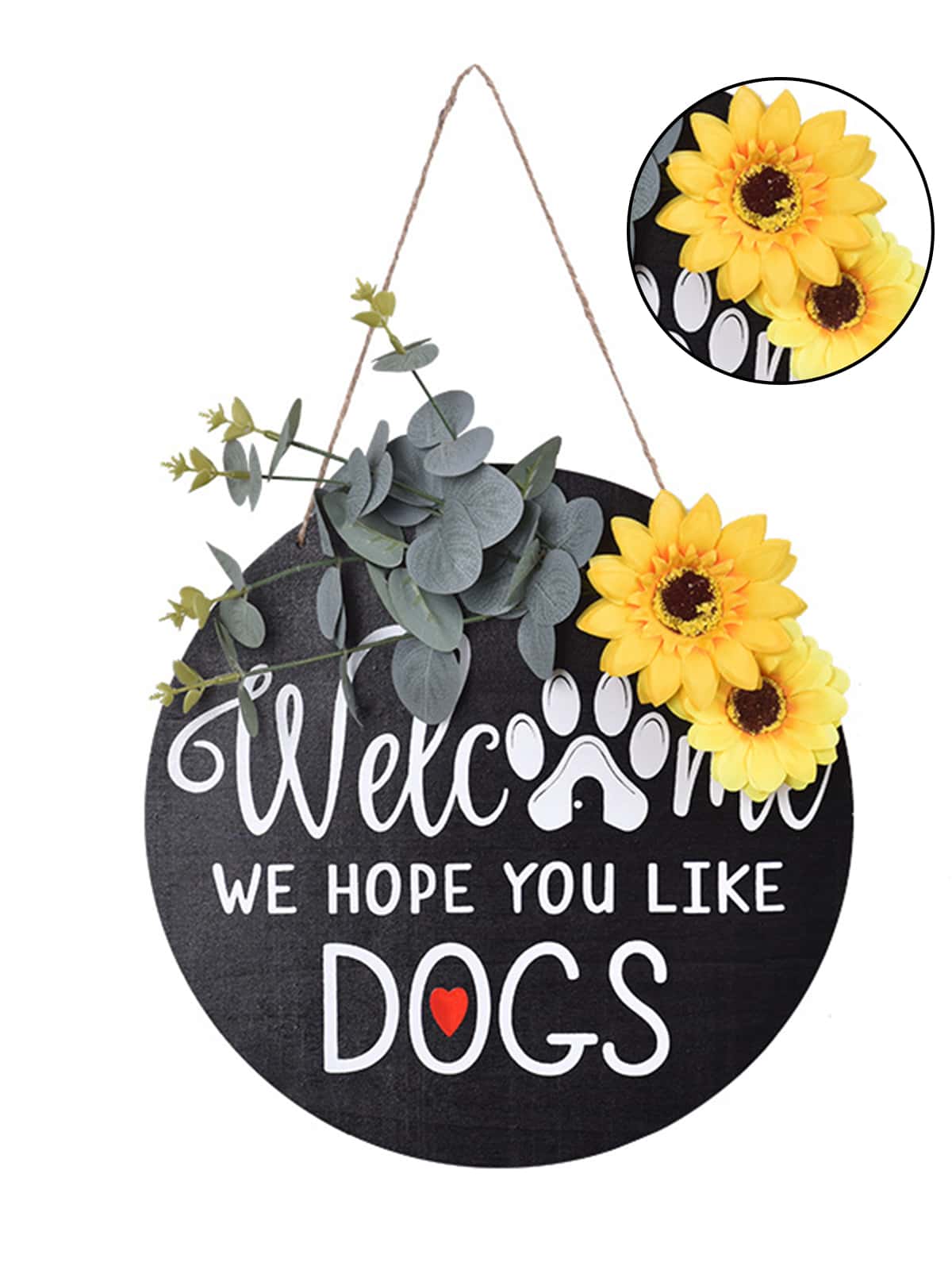 12 inch Welcome We Hope You Like Dogs Sign Welcome Sign for Front Door ...