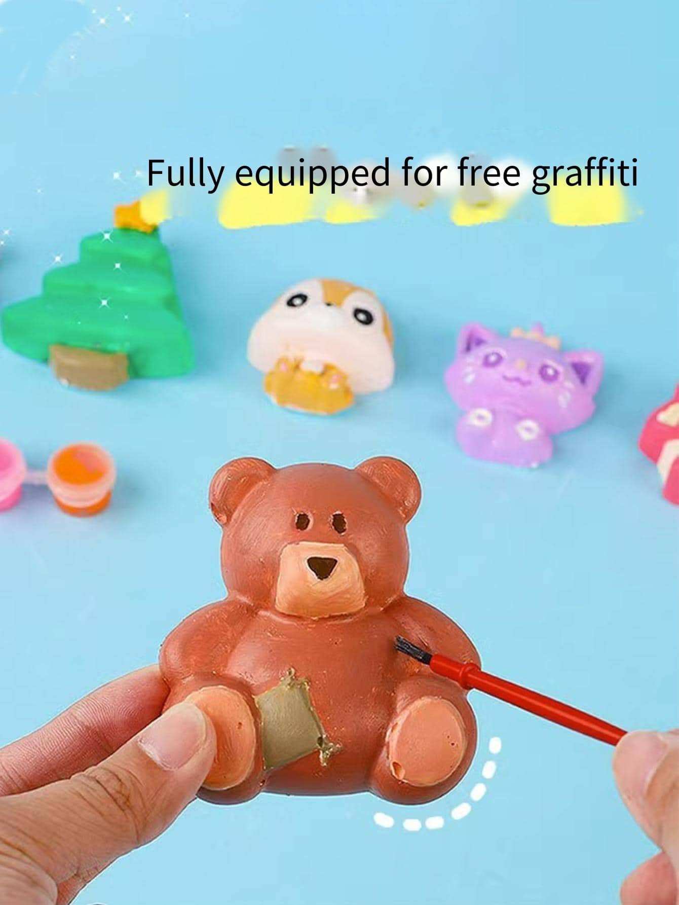 Diy Painting Mini Plaster Doll Set For Kindergarten Kids, Gift For ...