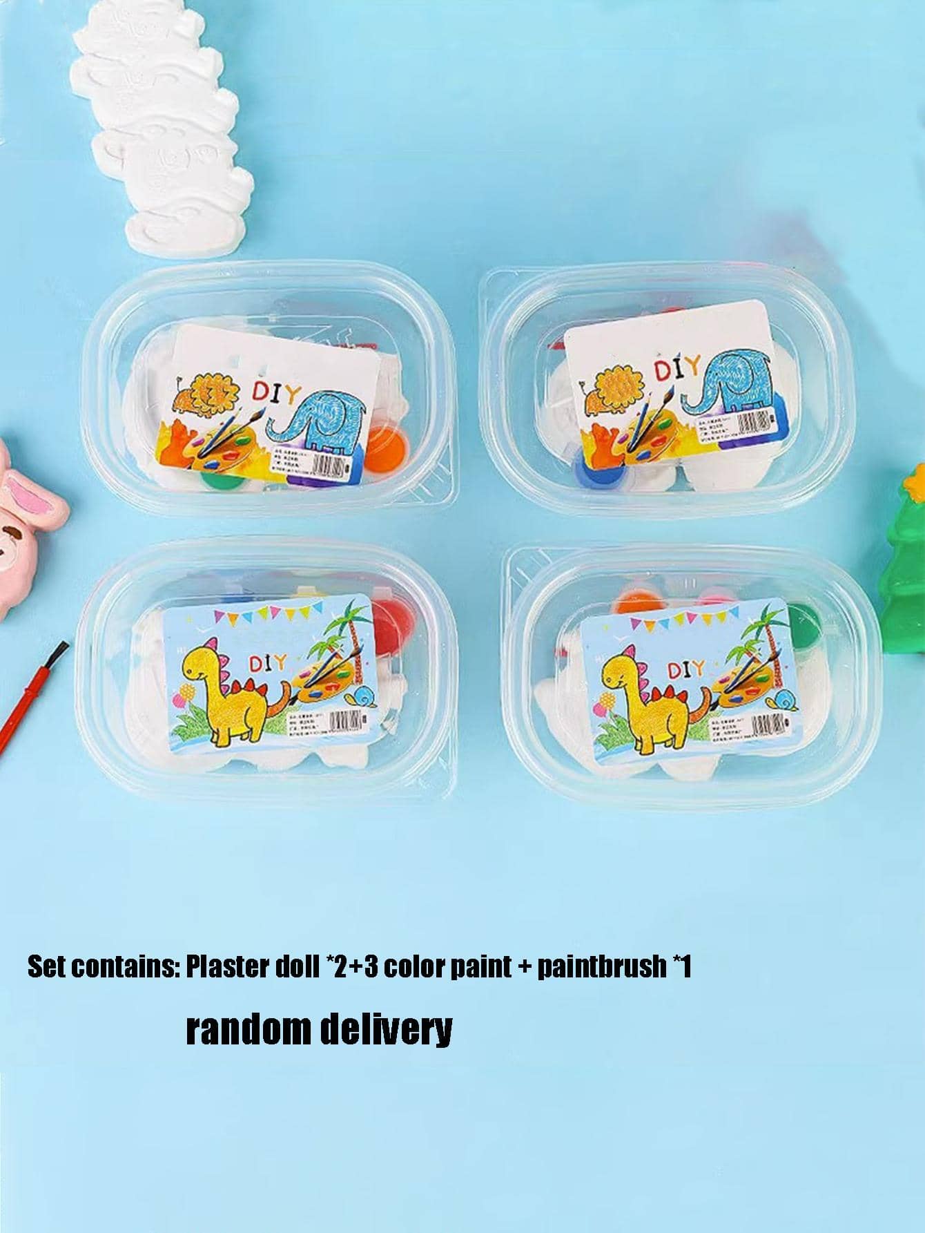 Diy Painting Mini Plaster Doll Set For Kindergarten Kids, Gift For ...