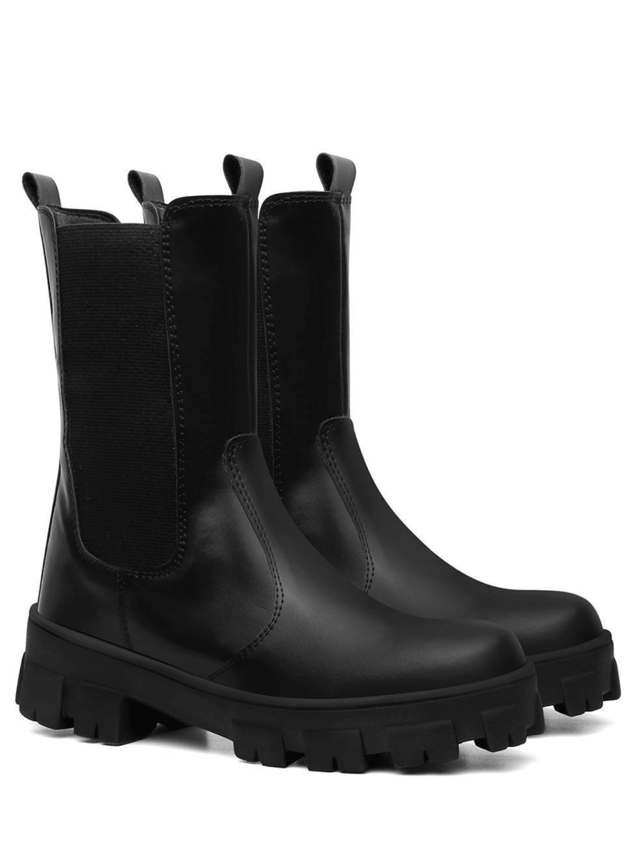 Bota Chelsea Tratorada Cano Médio | SHEIN Brasil