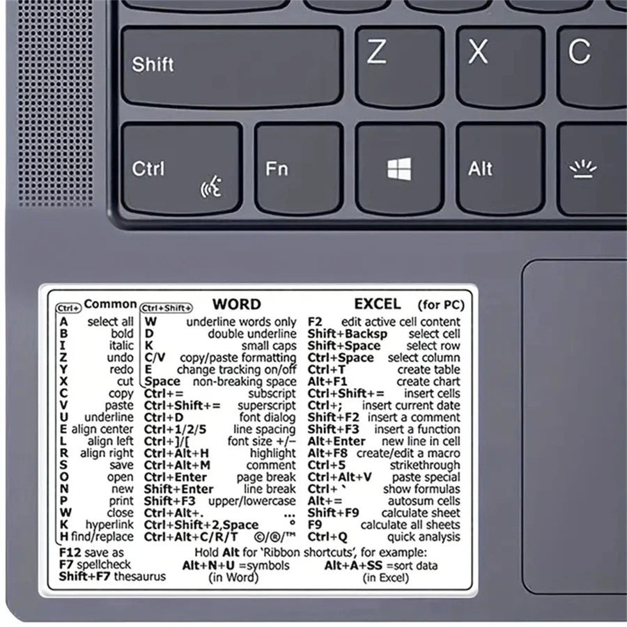 Reference Keyboard Shortcut For Word And Excel