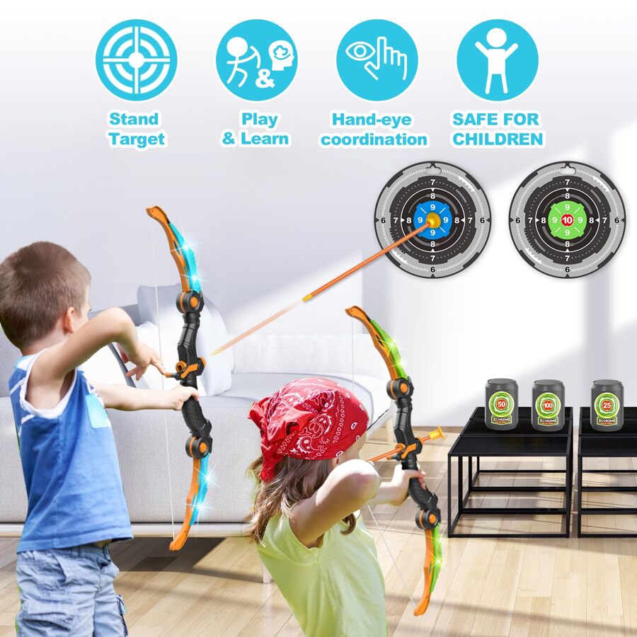 Bow and Arrow Toys for Kids 5 6 7 8 9 10+ Years Old,2 Bow and Arrow ...