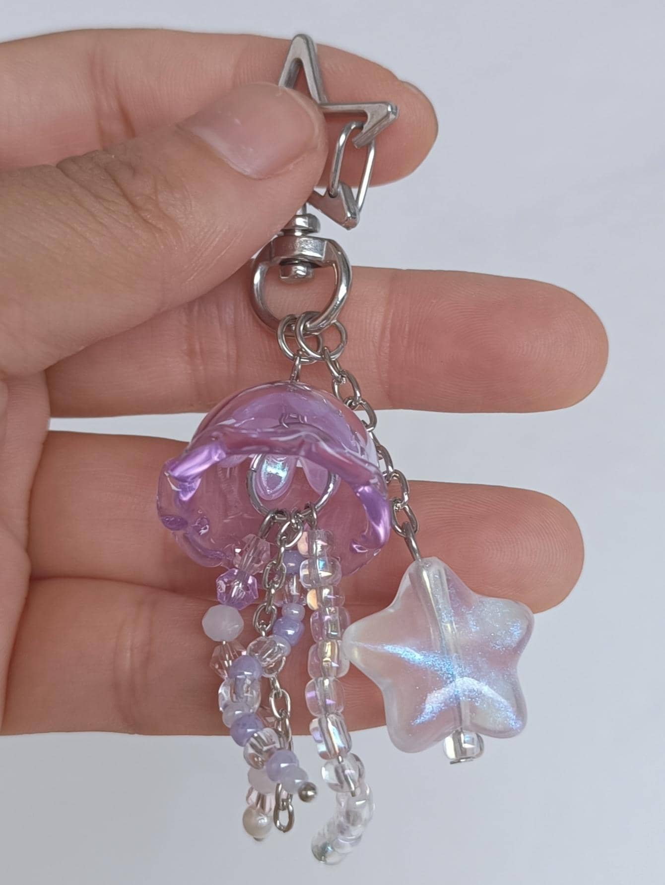 1pc Purple Diy Jellyfish Keychain | SHEIN USA