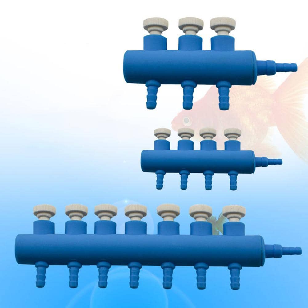 Aquarium Air Pump Hose Splitter Air Distributor Adjustable Tracheal ...