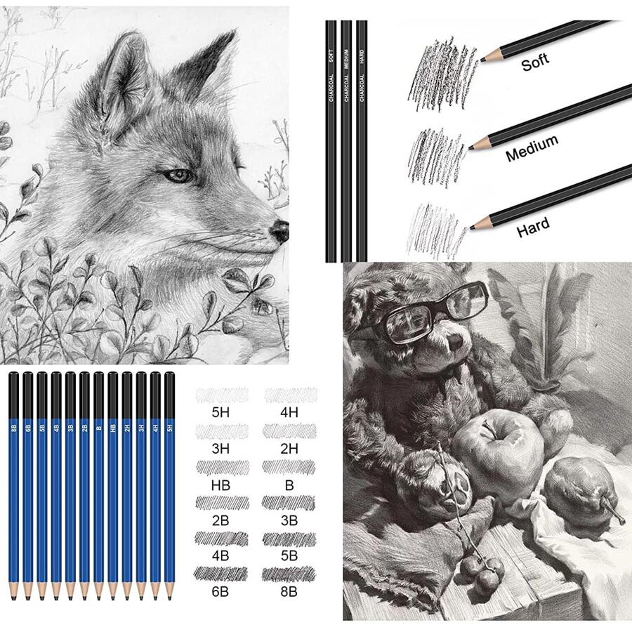 Drawing Pencil Set, 24/32/35/40 PCS Sketching Pencils And Drawing Kit ...
