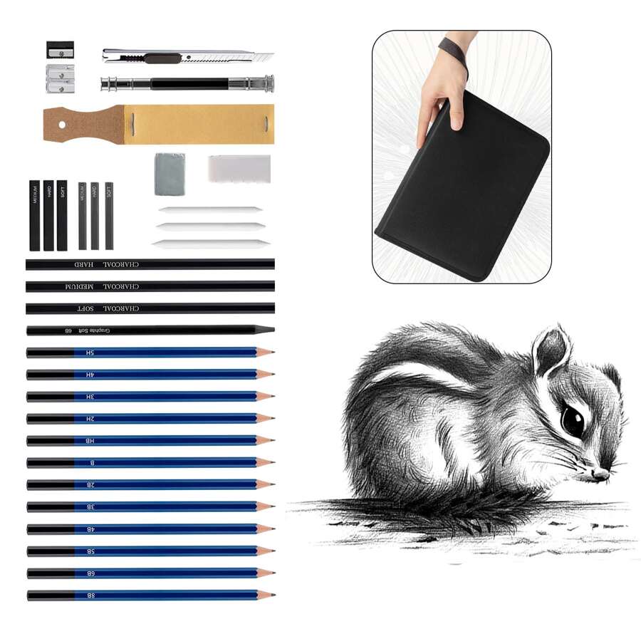 Drawing Pencil Set, 24/32/35/40 PCS Sketching Pencils And Drawing Kit ...