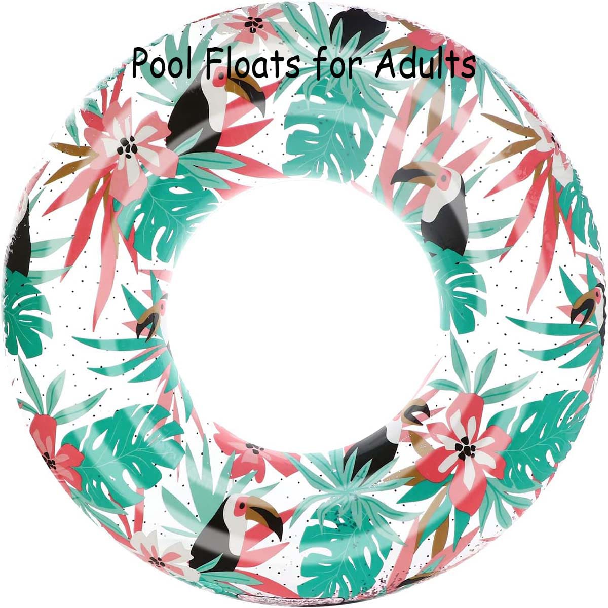 Pool Tubes for Adults, Transparent Pool Floats Tube with Printed ...