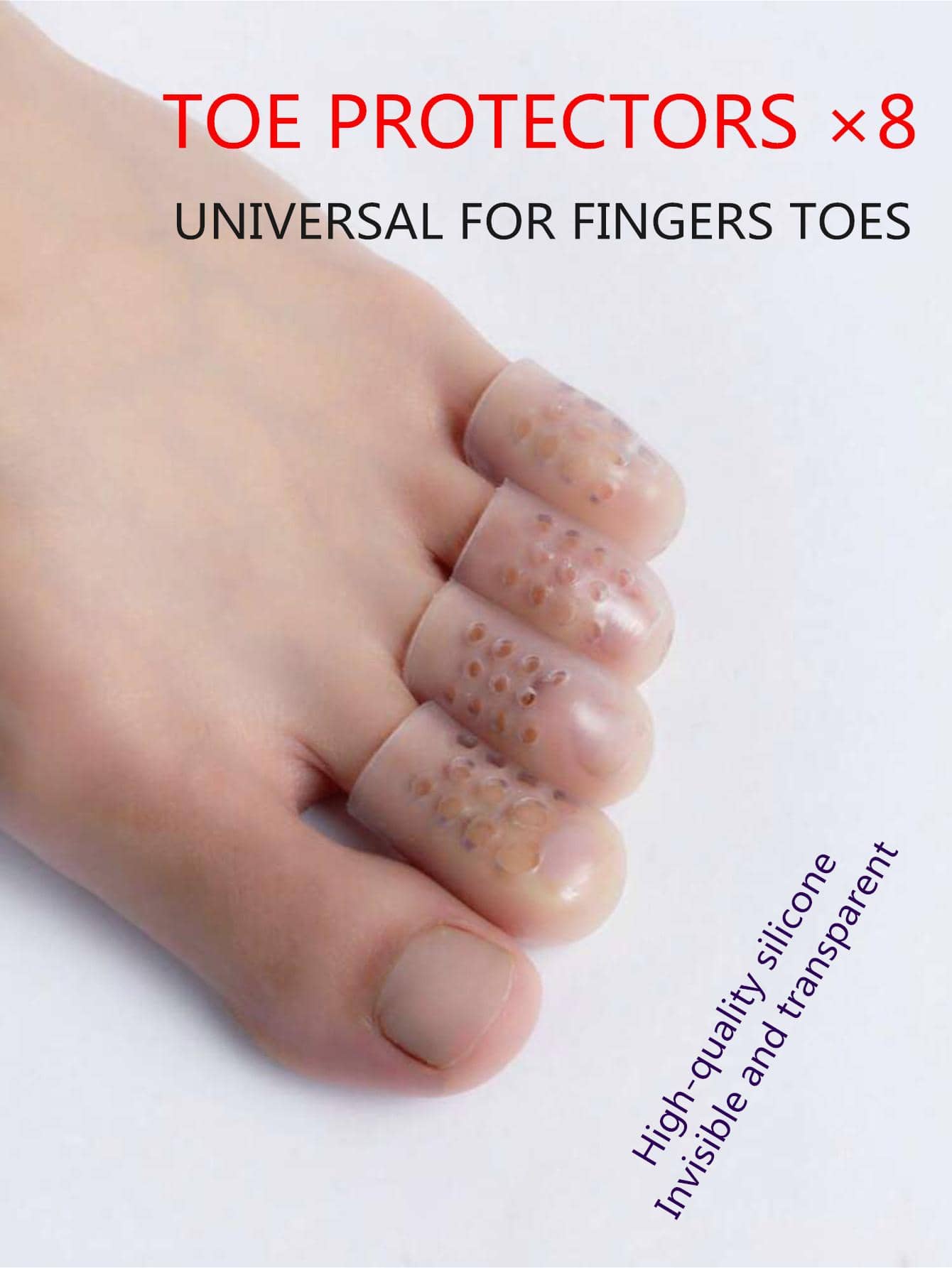 8pcs Silicone Toe Caps Breathable Toe Covers Anti-friction, Anti-sweat ...