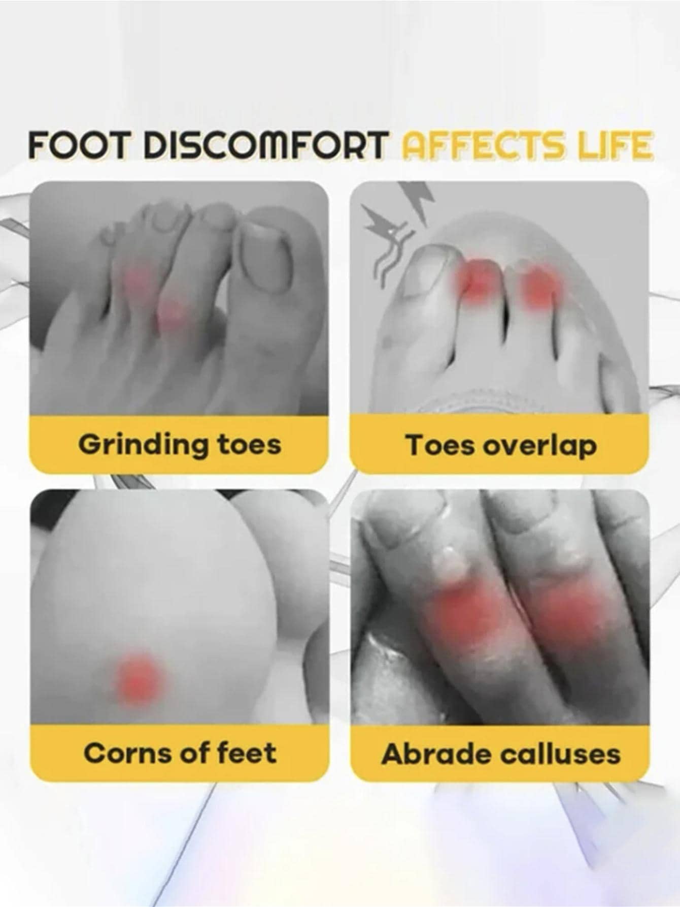 8pcs Silicone Toe Caps Breathable Toe Covers Anti-friction, Anti-sweat ...