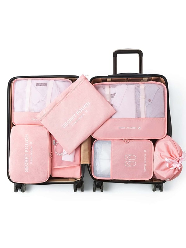 7 pieces Set Travel Organizer Storage Bags Suitcase Packing Set Storage ...