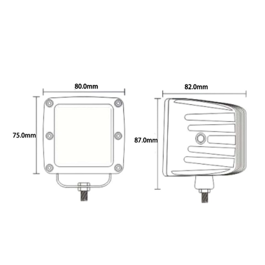 LED Pods with Amber Daytime Running Light, 2Pcs 5 Inch 20W Spot Light ...