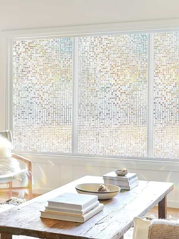 Colorful Electrostatic Frosted Glass Sticker For Bathroom Living Room ...