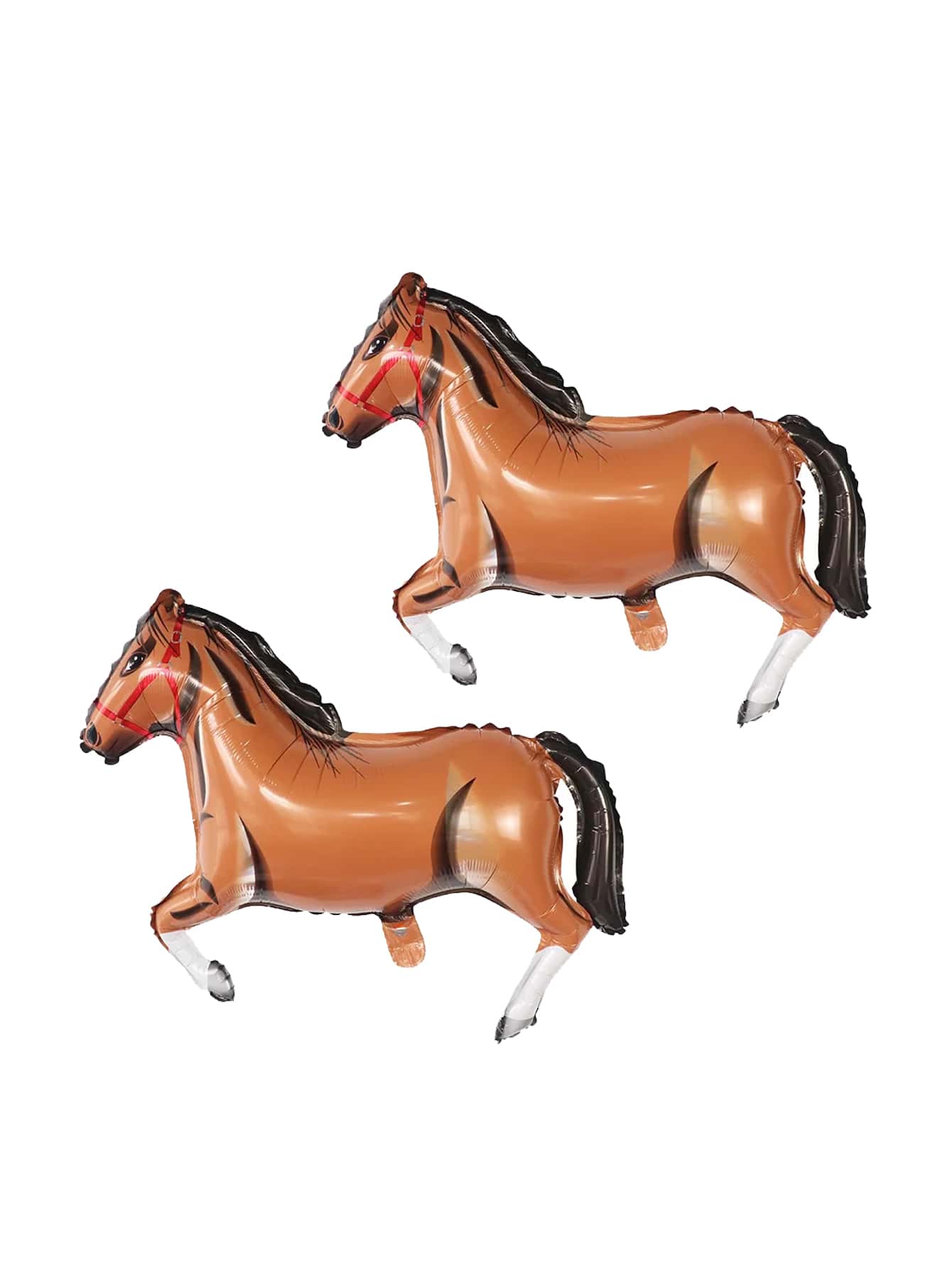 Mtrong Te 2PCS Large Brown Horse Foil Balloons Animal Theme Party Happy ...