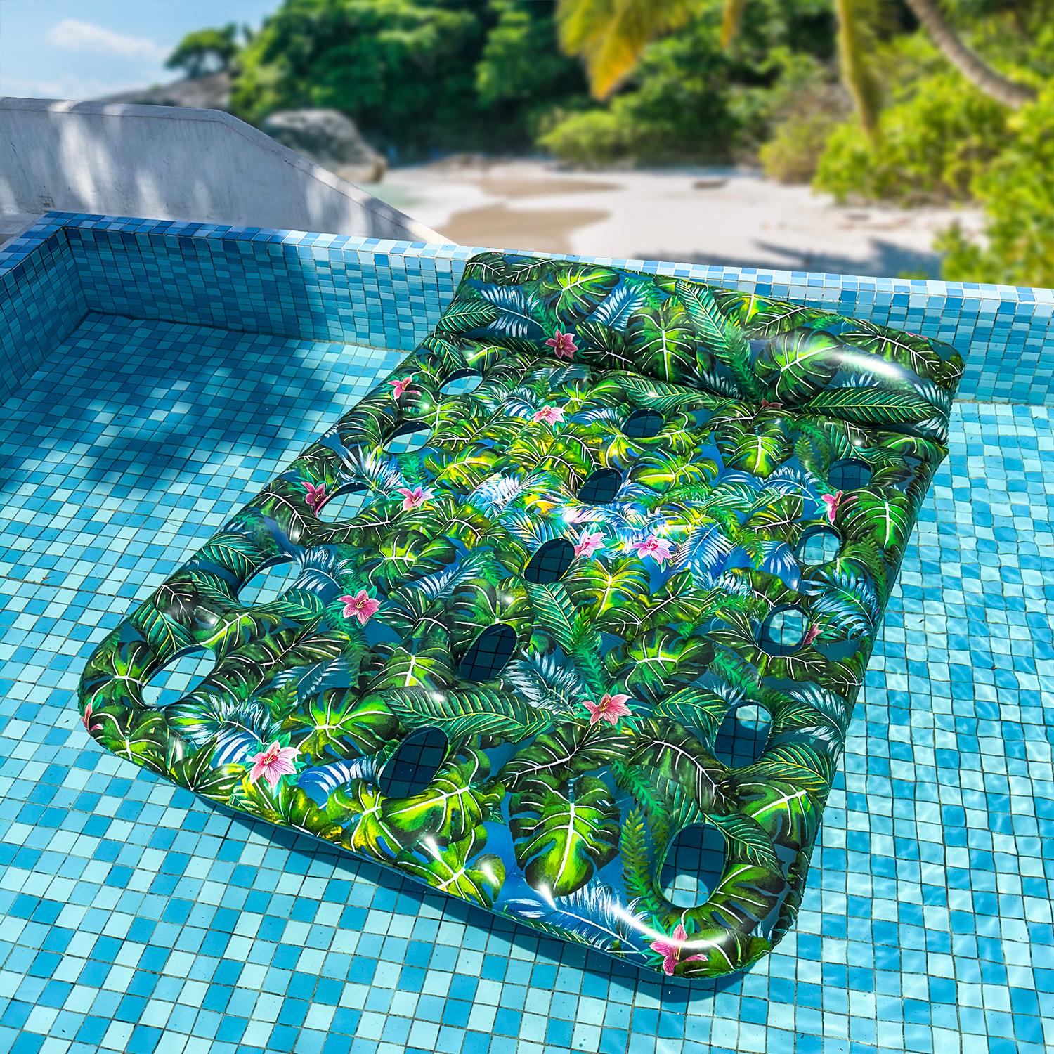 Inflatable Extra Large Pool Floats for Adults - 72" x56'' Giant Pool ...