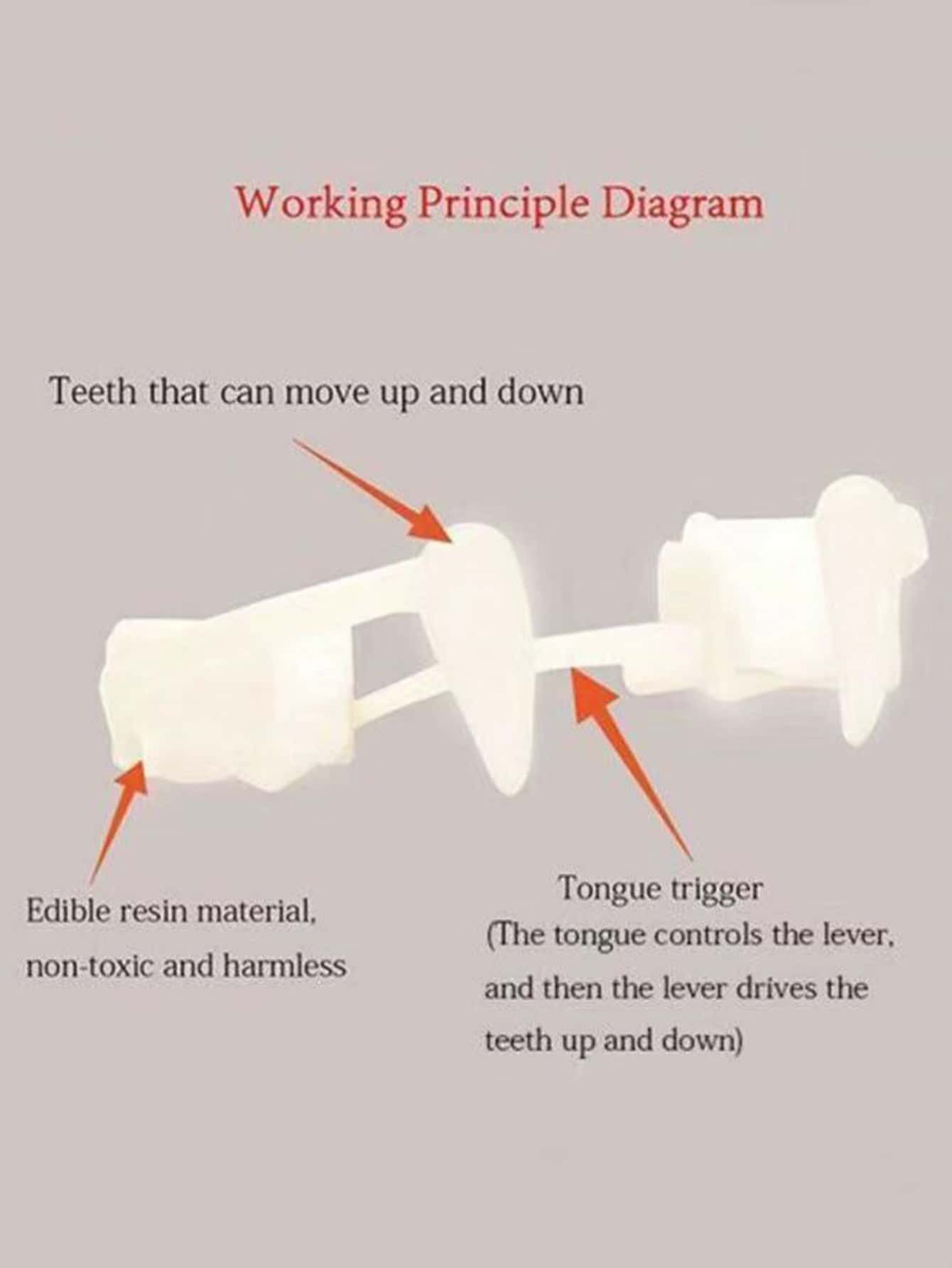 1pc Vampire Fangs, Halloween Prank Teeth With Retractable Feature ...