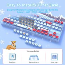 120 Key PBT Pudding Keycap Set ASA Profile with Transluscent PC Layer ...