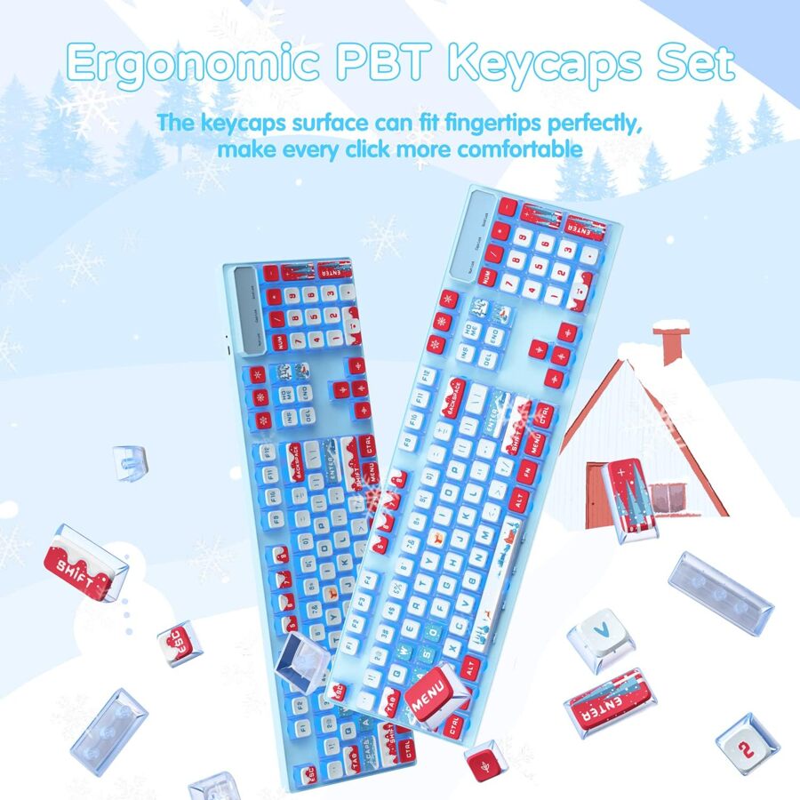 120 Key PBT Pudding Keycap Set ASA Profile with Transluscent PC Layer ...