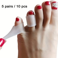 10pcs/pack Toe Protector Sleeve, Anti-friction Foot Toe Cover, Small ...