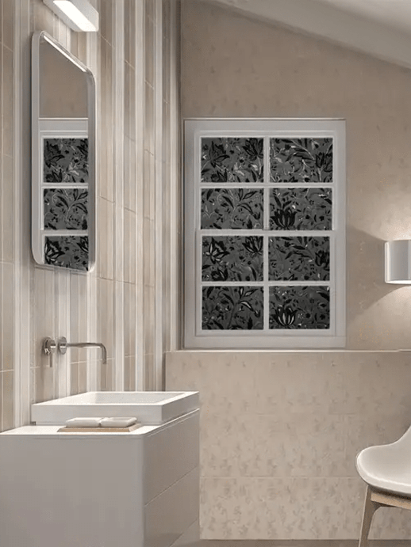 Colorful Electra Static Frosted Glass Sticker For Bathroom And Living ...