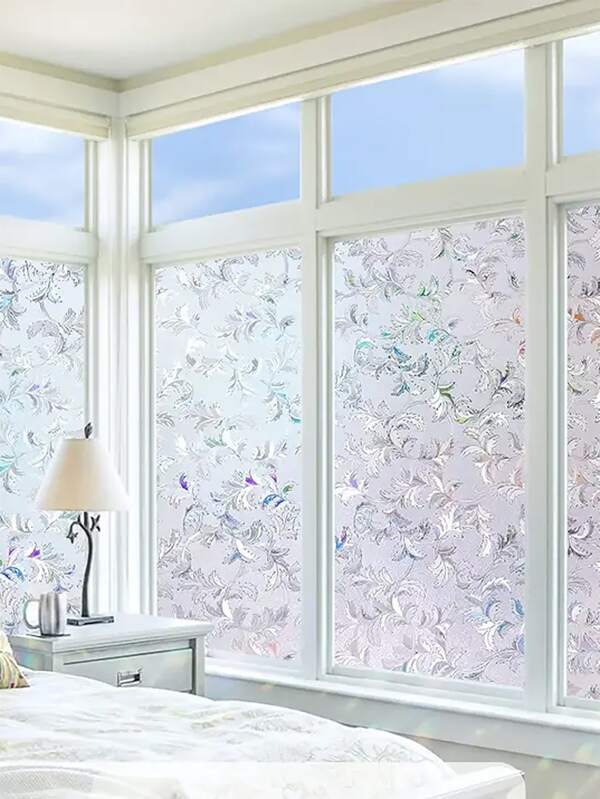 Colorful Static Frosted Glass Sticker For Bathroom, Living Room, Office ...