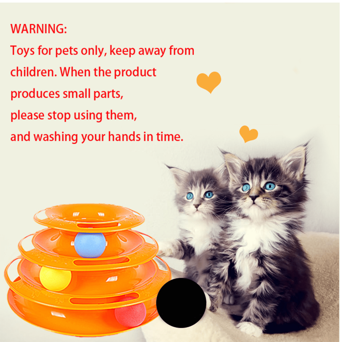 Cat Toy Three-tier Track Tower With Ball & Turntable | SHEIN USA