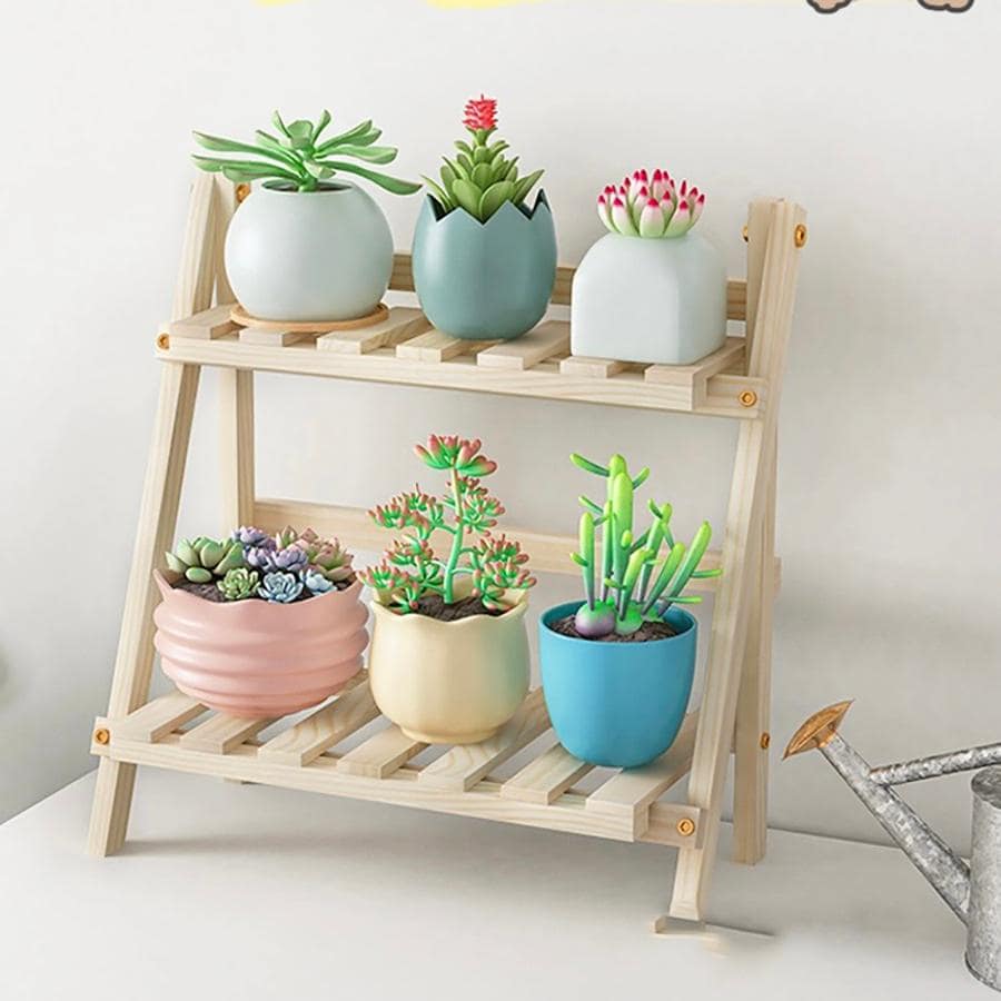 Solid wood flower pot storage rack | SHEIN USA