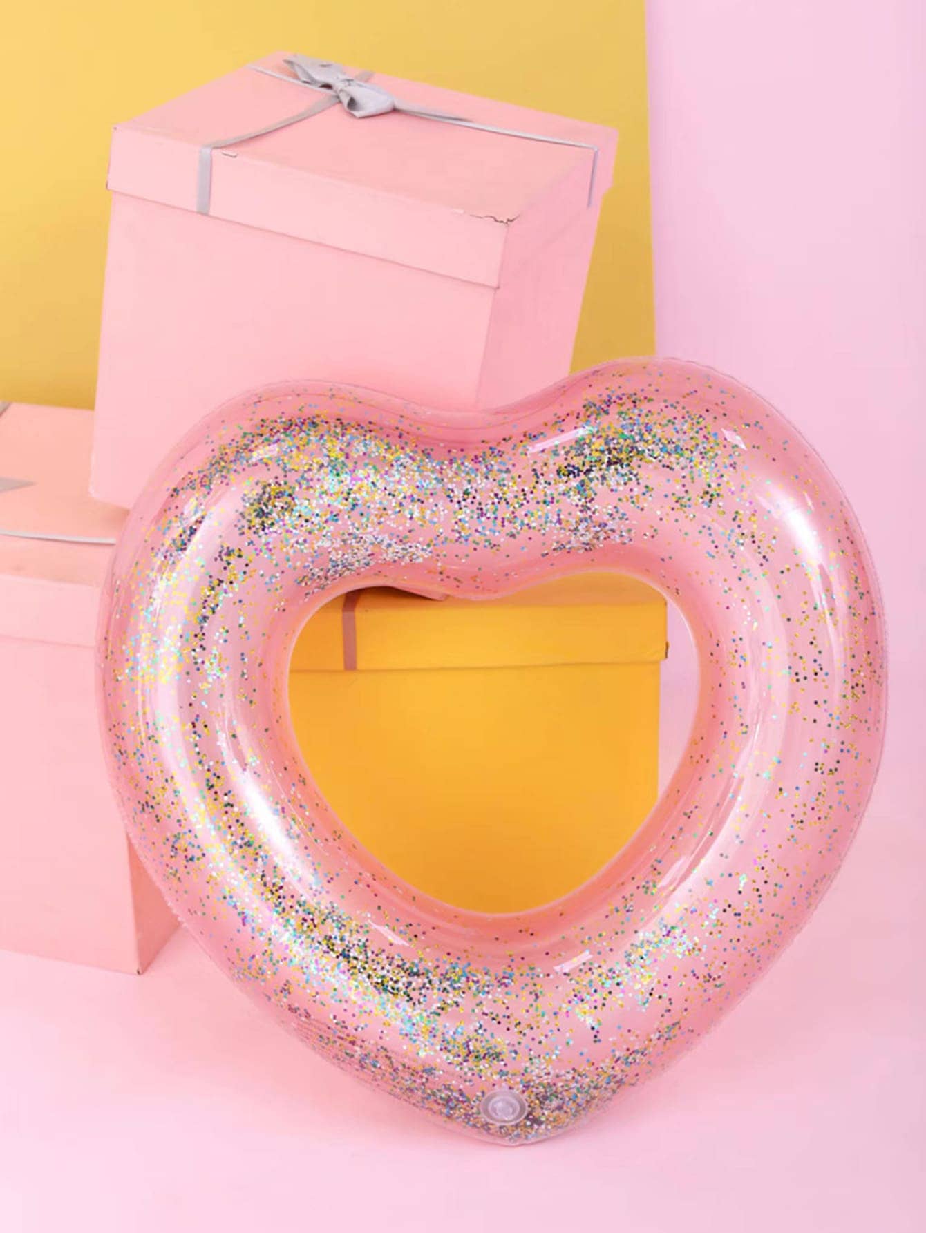 120cm Inflatable Heart Shaped Swimming Ring For Pool Water Play, Pvc ...