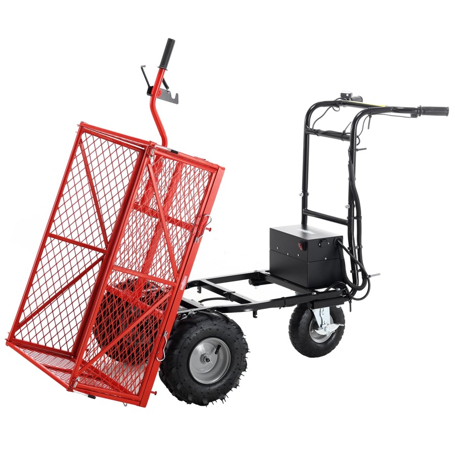 Wheelbarrow Utility Cart Electric Powered Cart 48V28Ah 500W Capacity ...