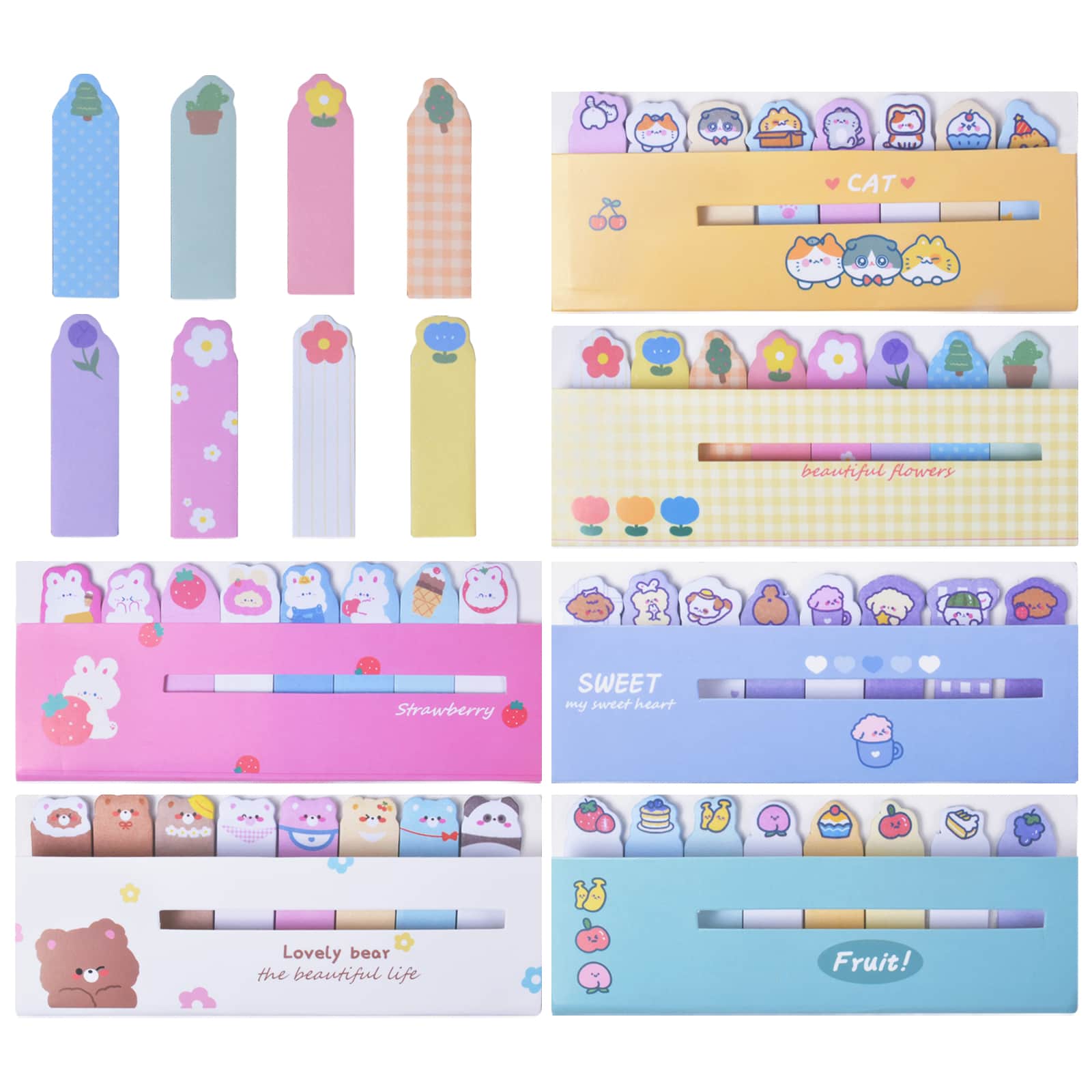 720 Sticky Note Flag Stickers Sticky Tabs Page Markers Cute Page Flags ...